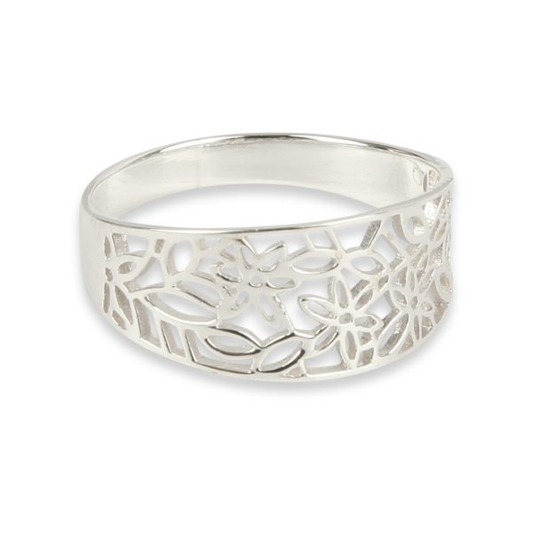 925 Sterling Silver Leaf Filigree Ring - Silver Rock jewellery